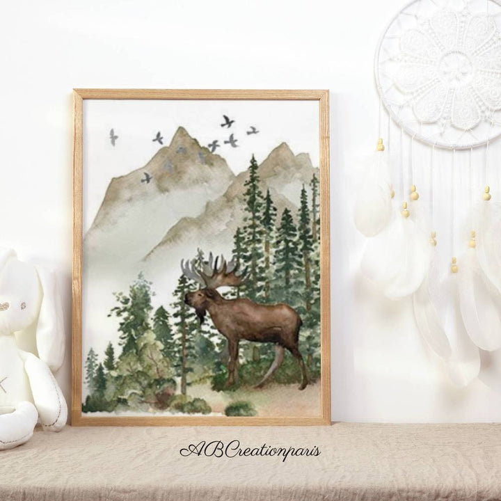 Affiche Animaux de la Forêt - Cadeau Naissance – ABCreationParis